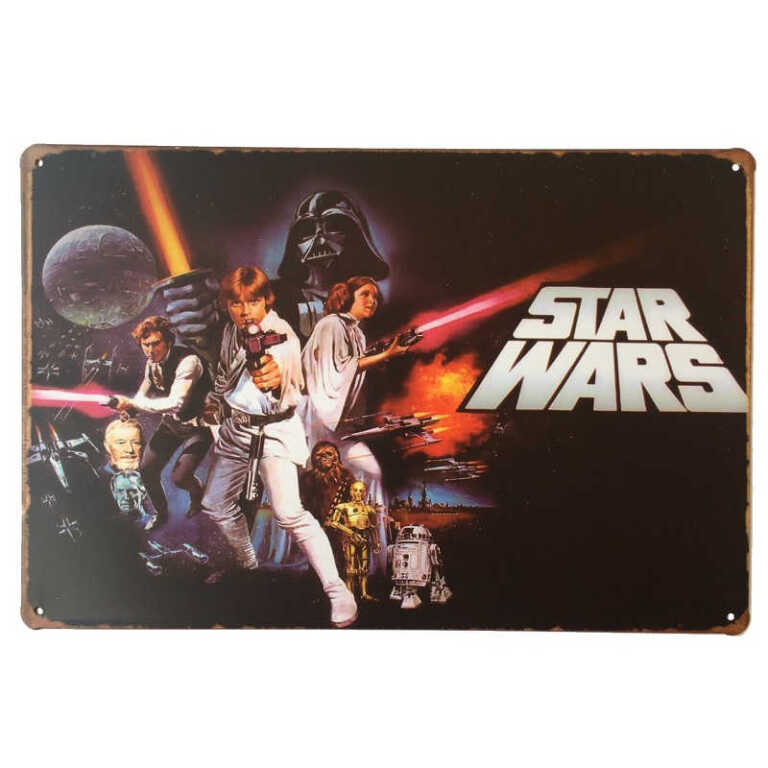 Star Wars Sign 30x20cm - Wall Plaque - Kidscollections