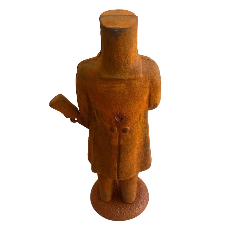 Ned Kelly Cast Iron Statue 41cm Rust - Kidscollections