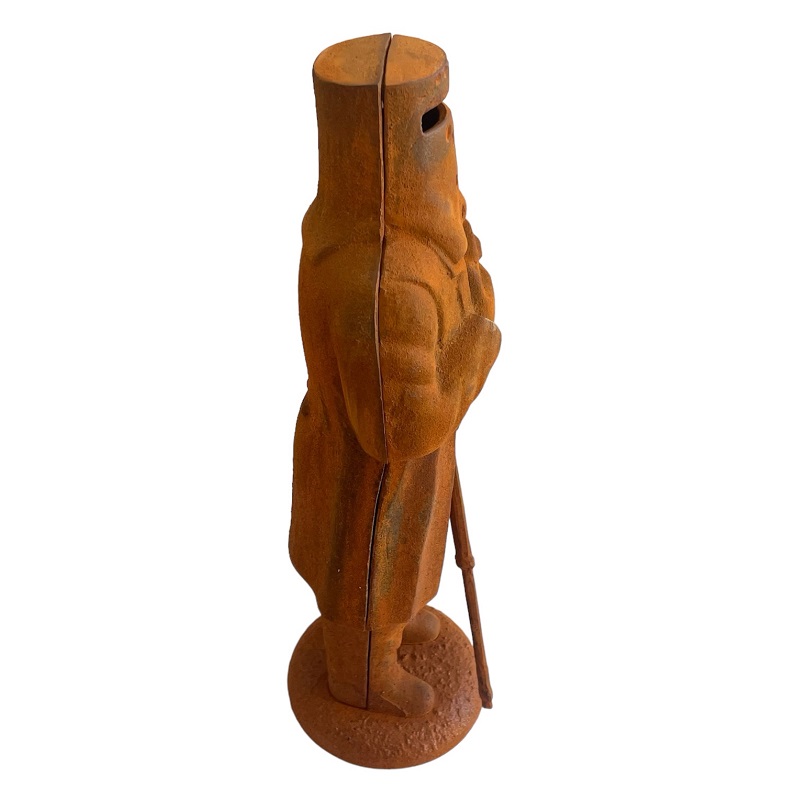 Ned Kelly Cast Iron Statue 41cm Rust - Kidscollections